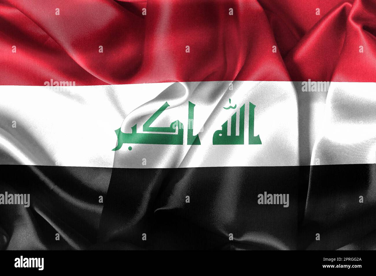 3D-Illustration of a Iraq flag - realistic waving fabric flag Stock ...