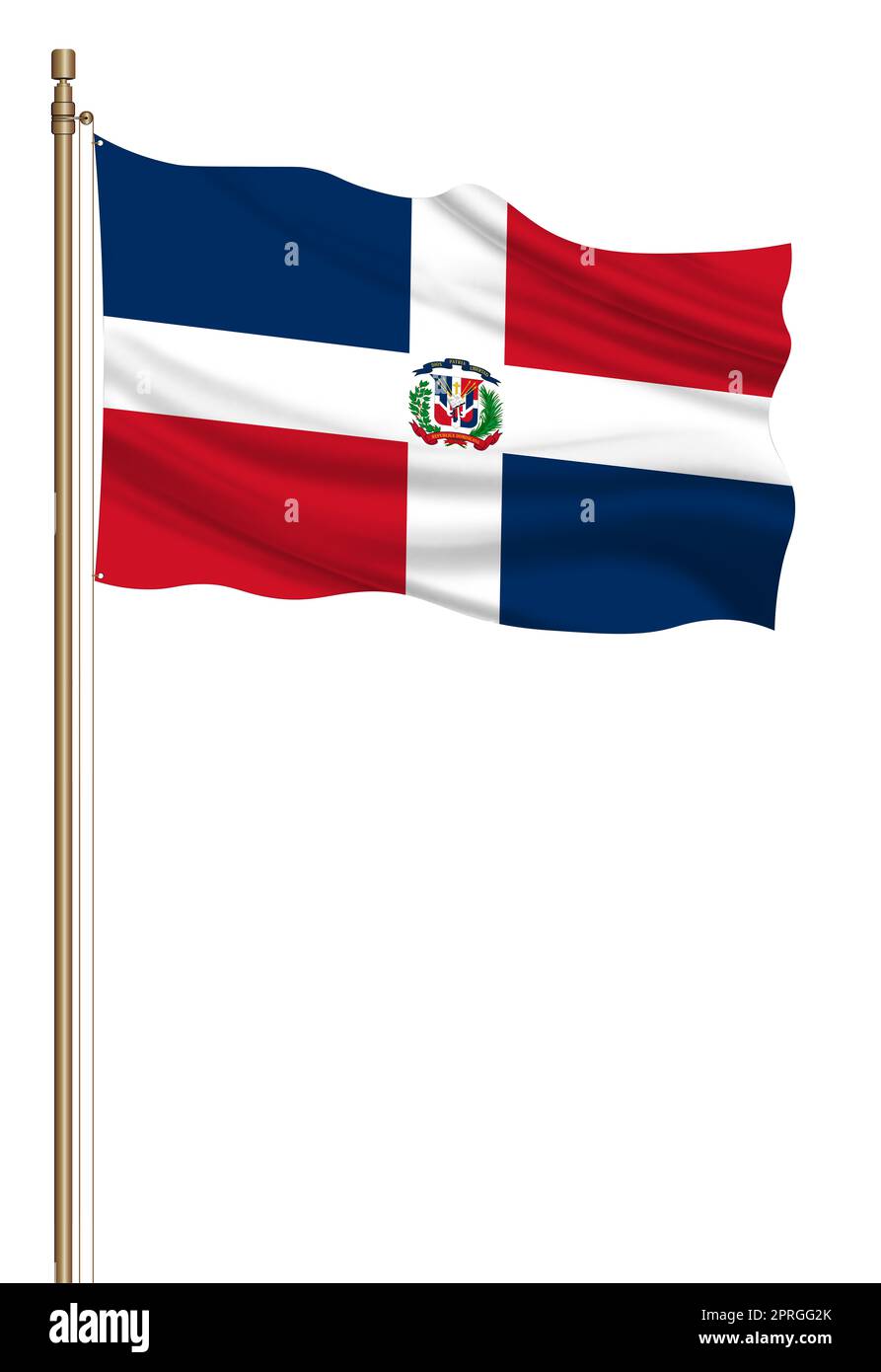 Dominican republic flag on 3d Cut Out Stock Images & Pictures - Alamy