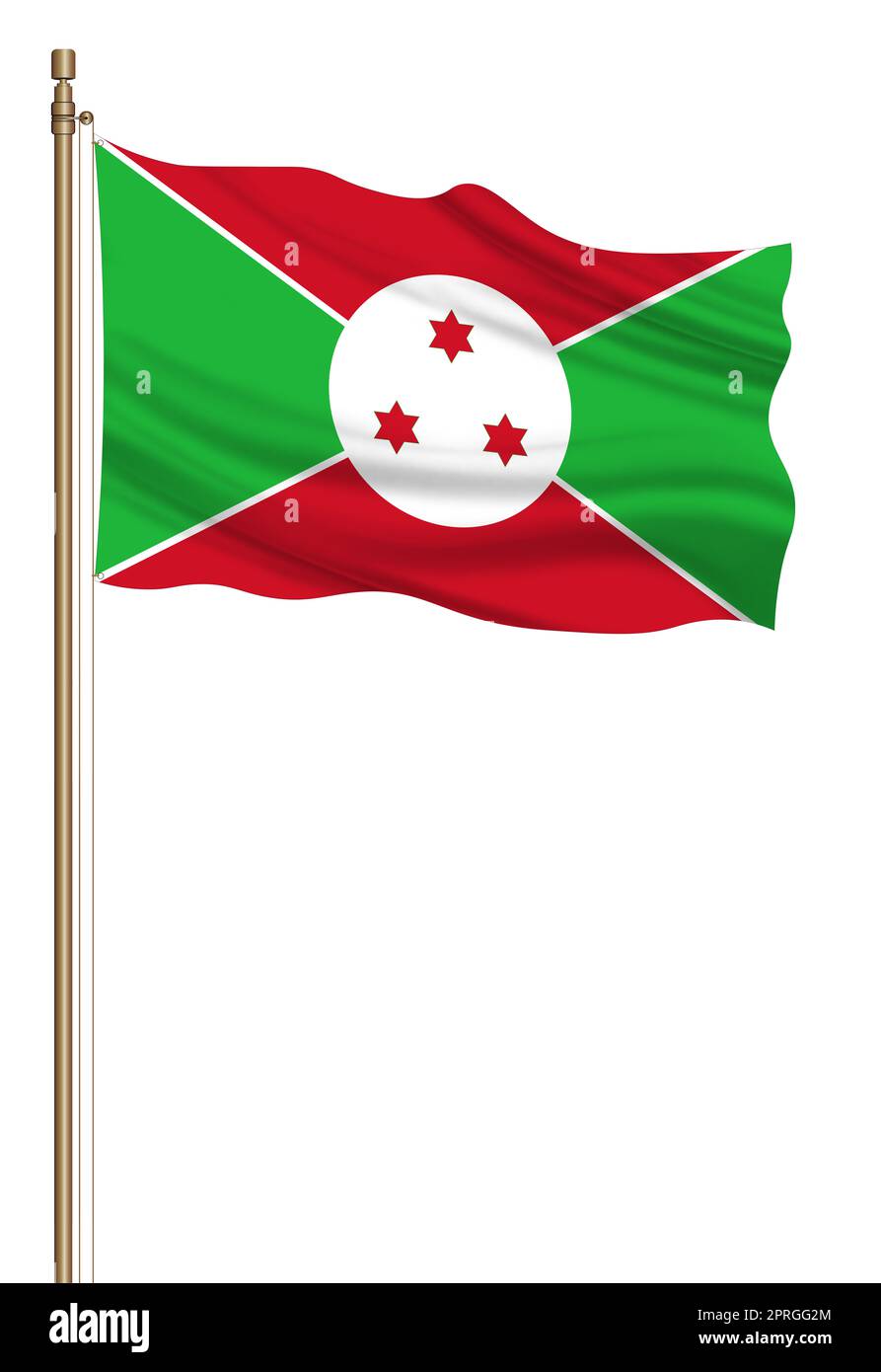 3d flag burundi on Cut Out Stock Images & Pictures - Alamy