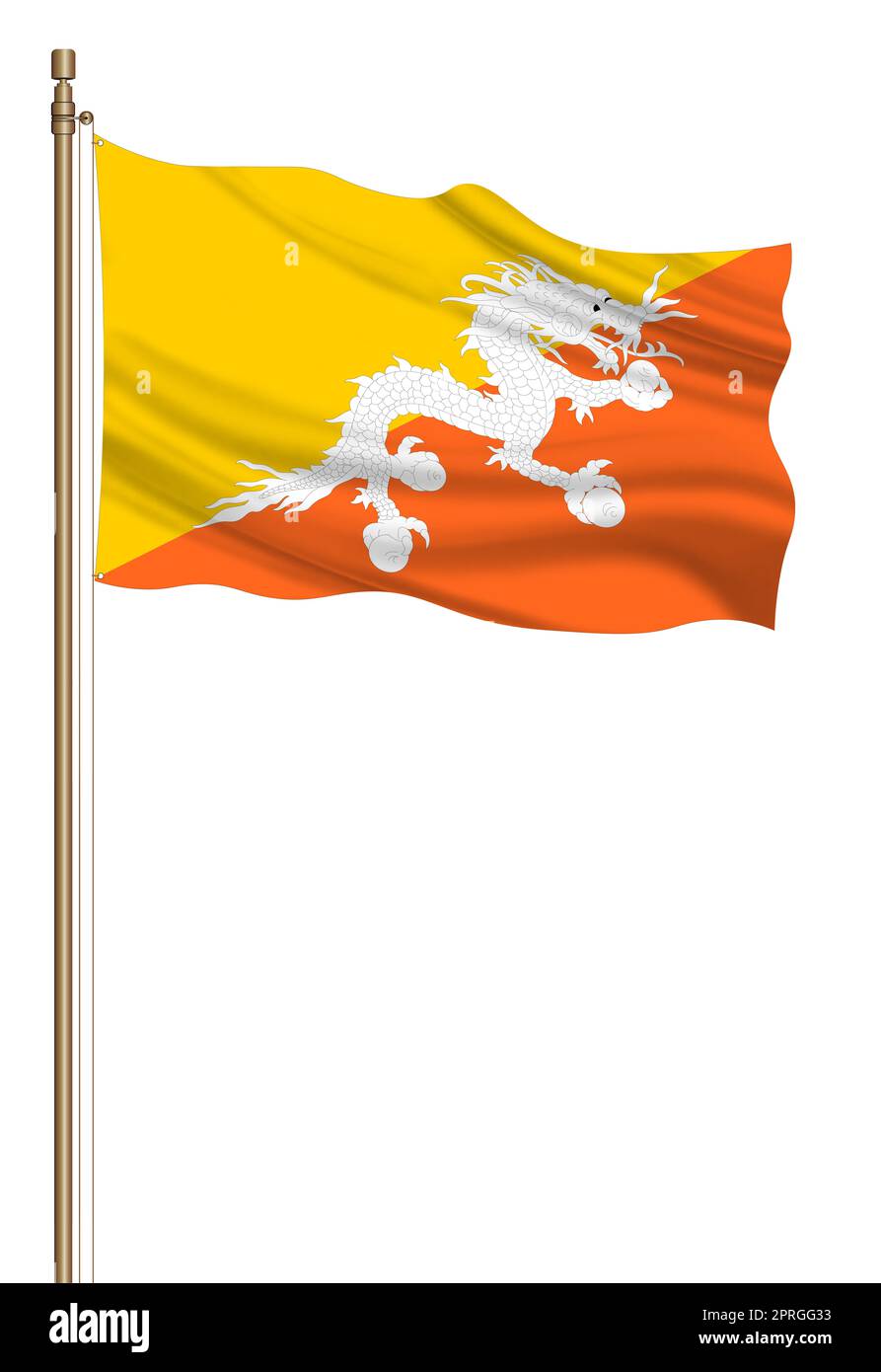 National flag bhutan on Cut Out Stock Images & Pictures - Alamy