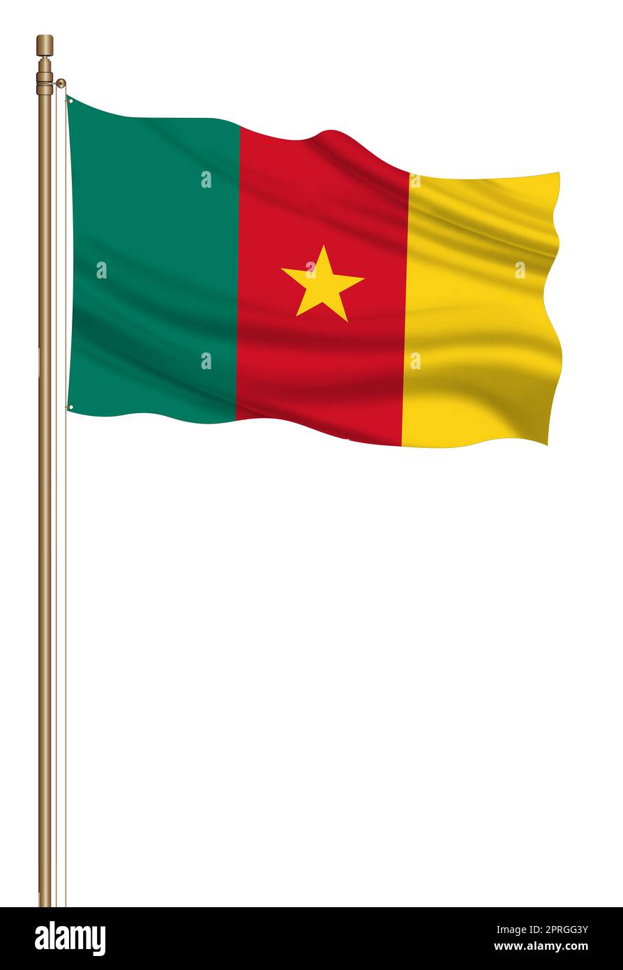 Cameroon flag on abstract Cut Out Stock Images & Pictures - Alamy