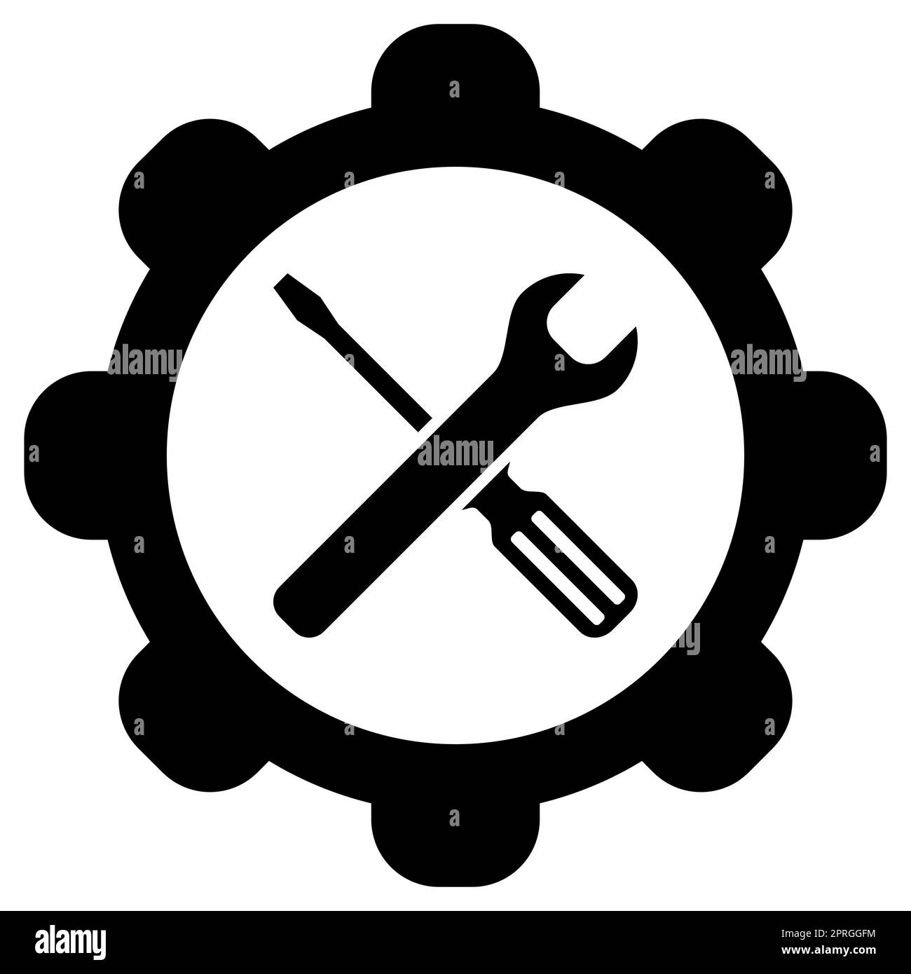 Settings tools icon Black and White Stock Photos & Images - Alamy