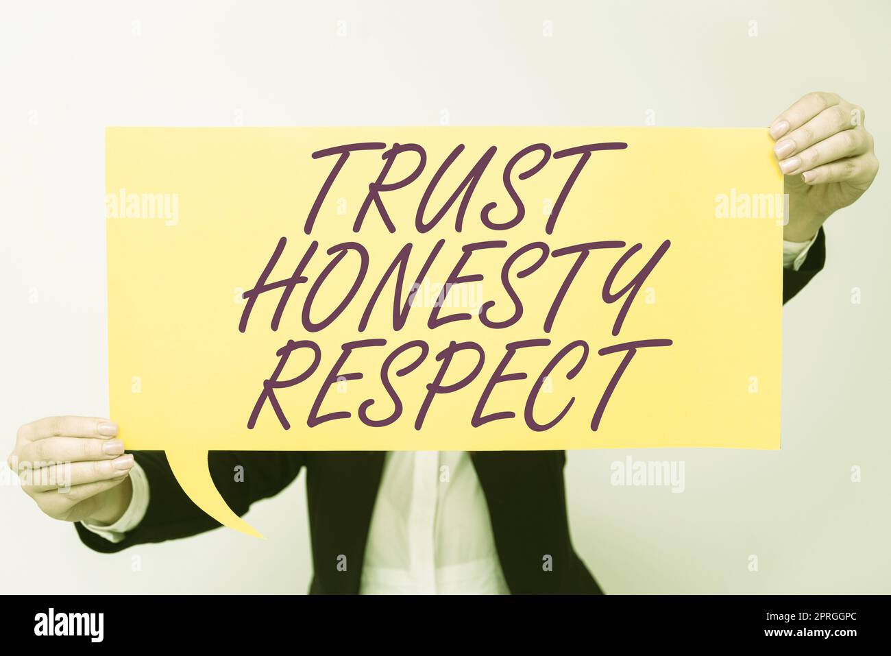 Writing displaying text Trust Honesty Respect, Concept meaning ...