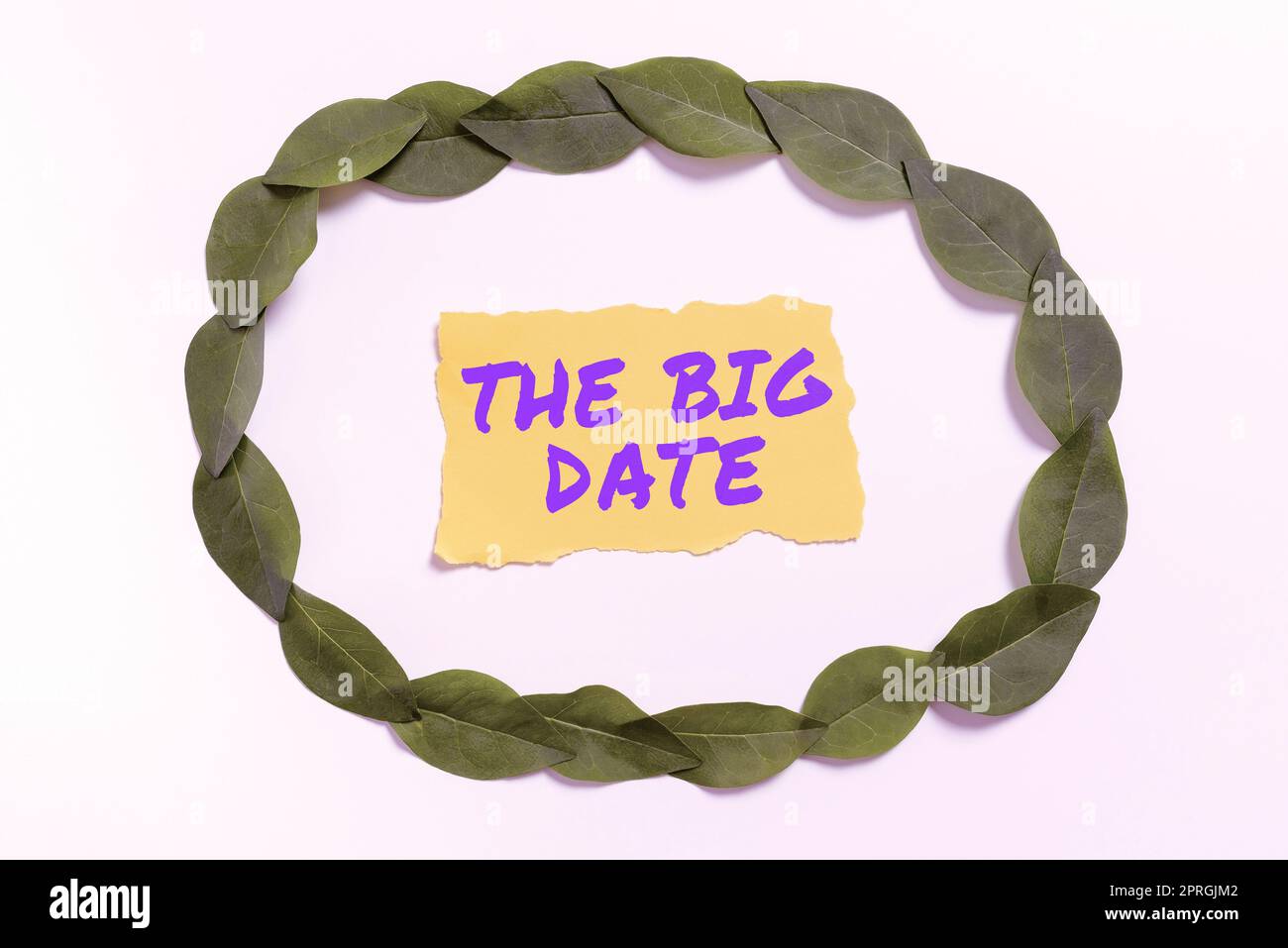 Text caption presenting The Big Date, Word Written on Important day for ...