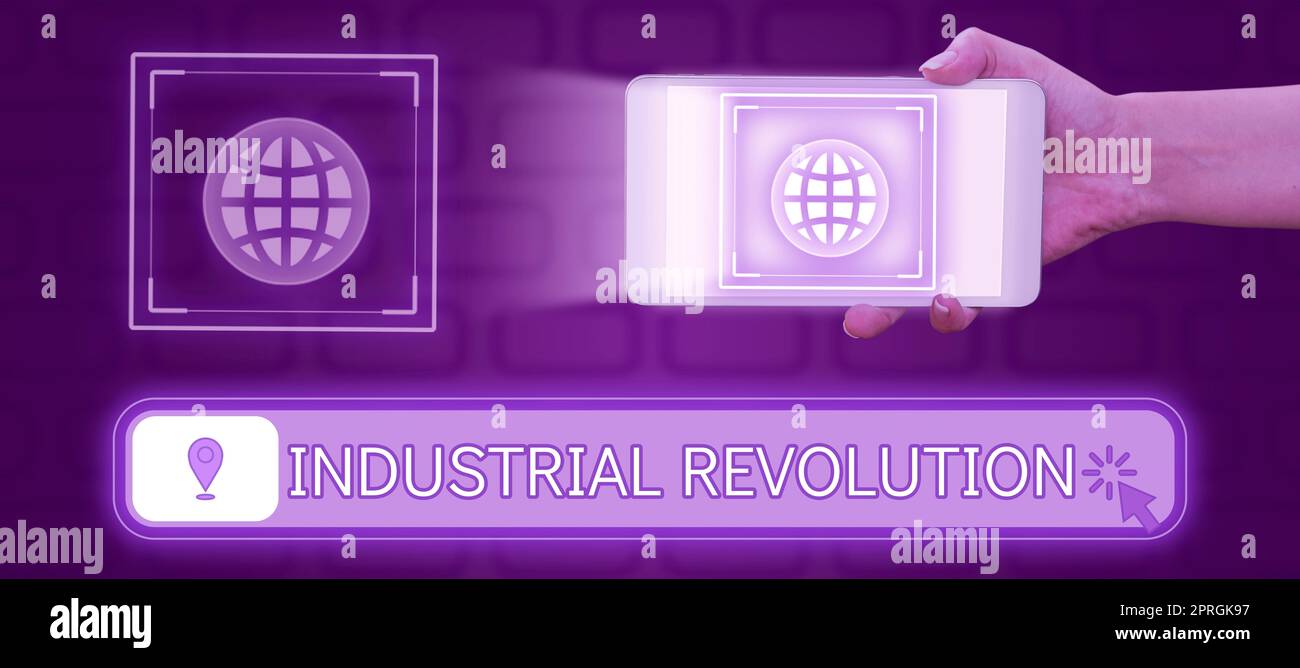 Writing displaying text Industrial Revolution, Business showcase ...