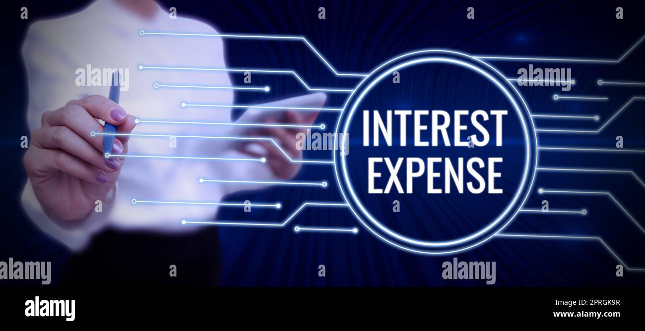 Inspiration showing sign Interest Expense, Internet Concept connects ...
