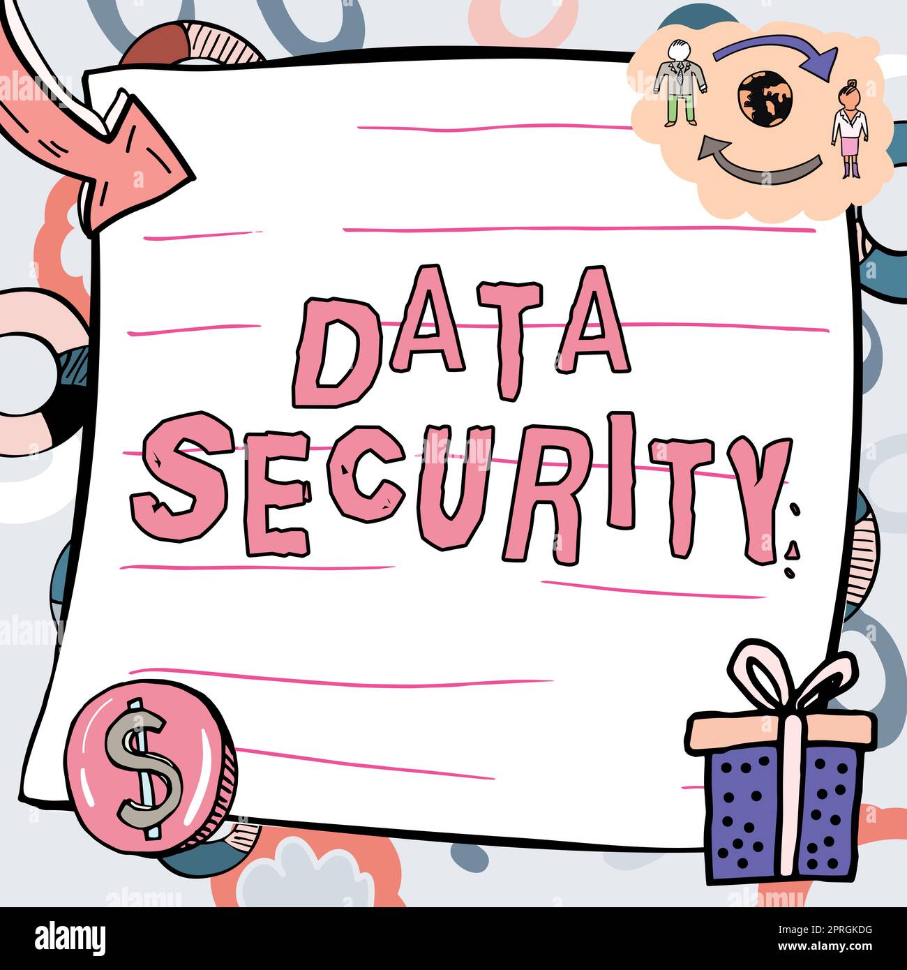 Hand writing sign Data Security, Business idea Protected important ...