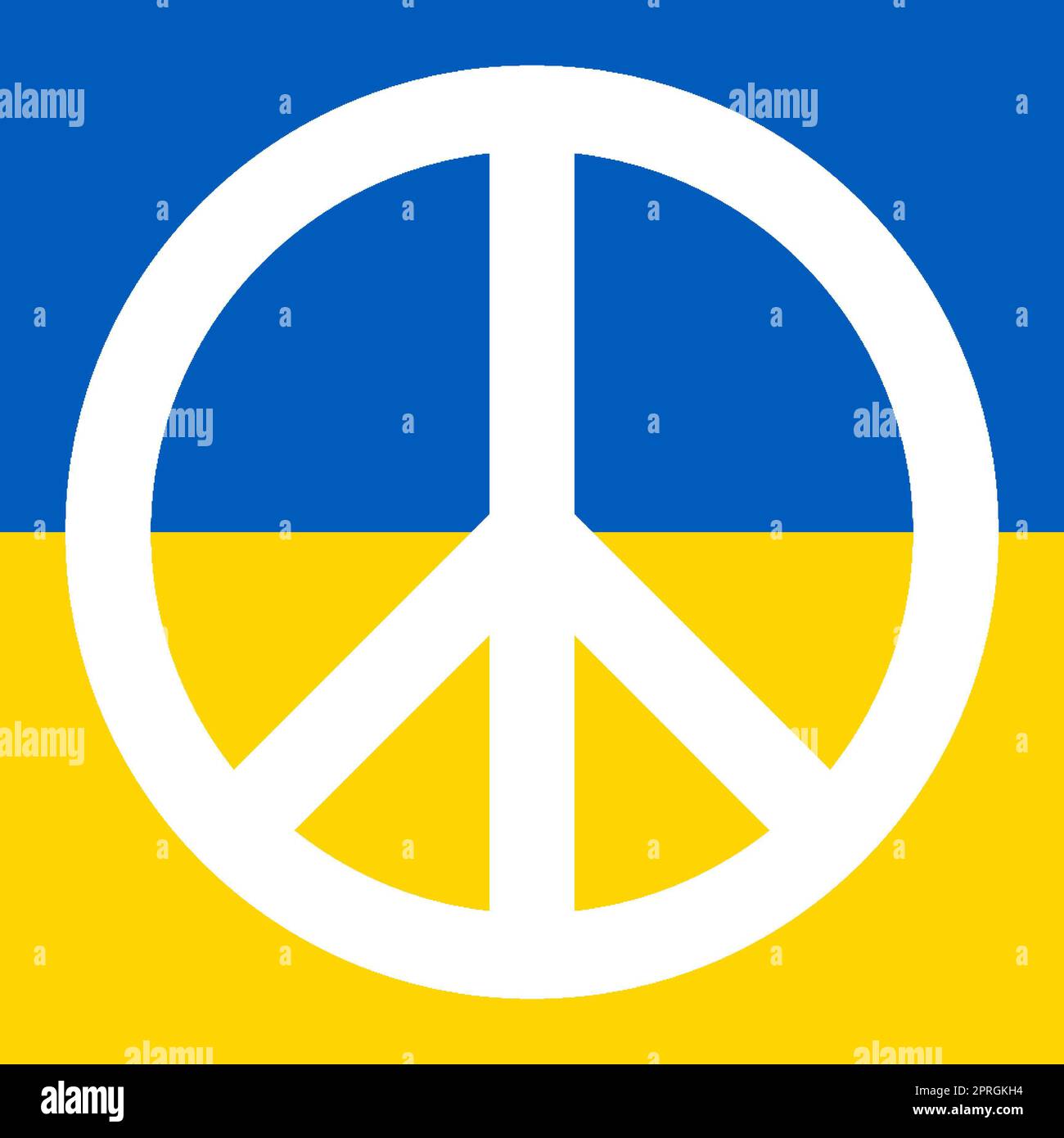 Ukraine flag with peace symbol. Official state symbol of country ...