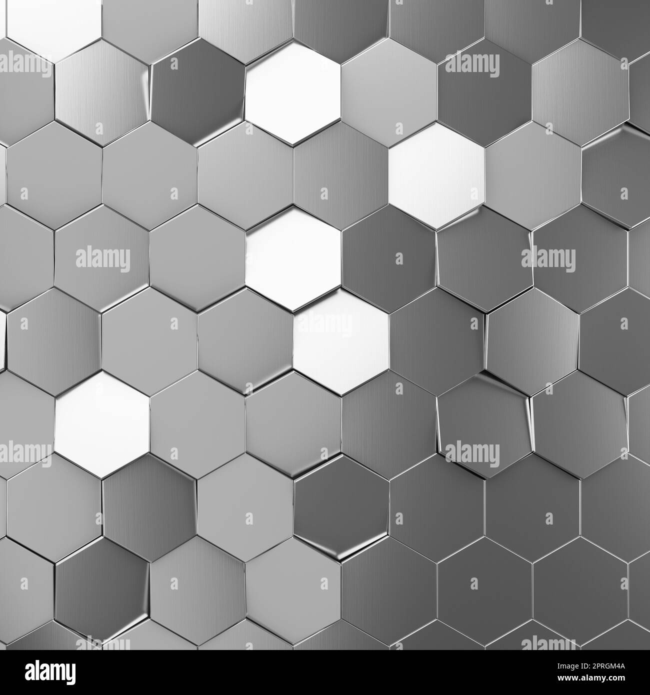 Modern Metallic Honeycomb And Hexagon Background Pattern 3d Rendering