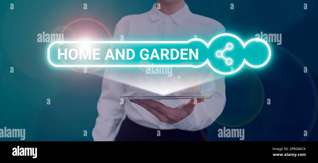 Writing displaying text Home And Garden. Business approach Gardening ...