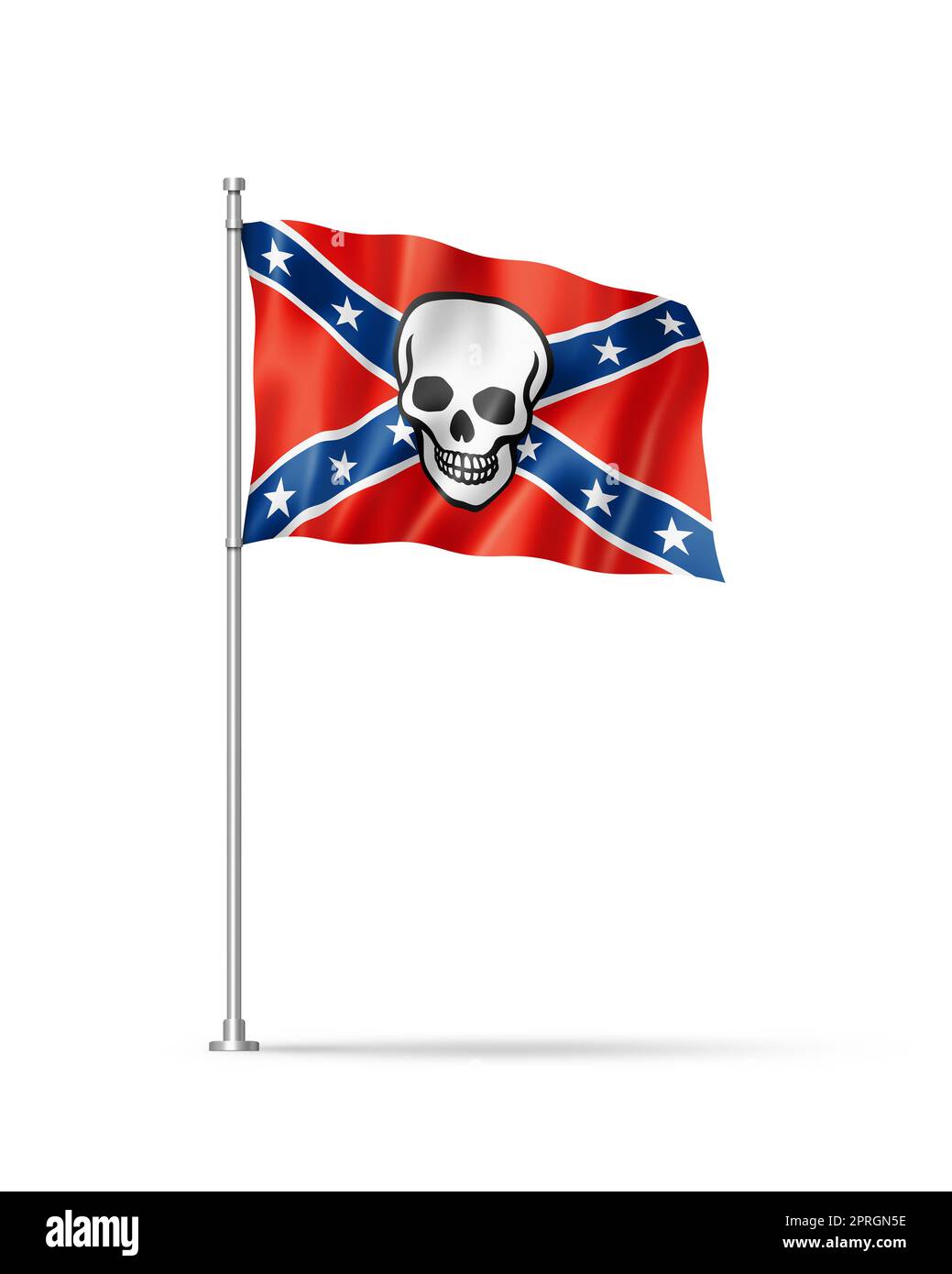 Rebel Flag Bull Skull