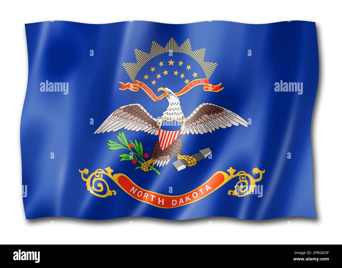 North dakota waving flag hi-res stock photography and images - Alamy