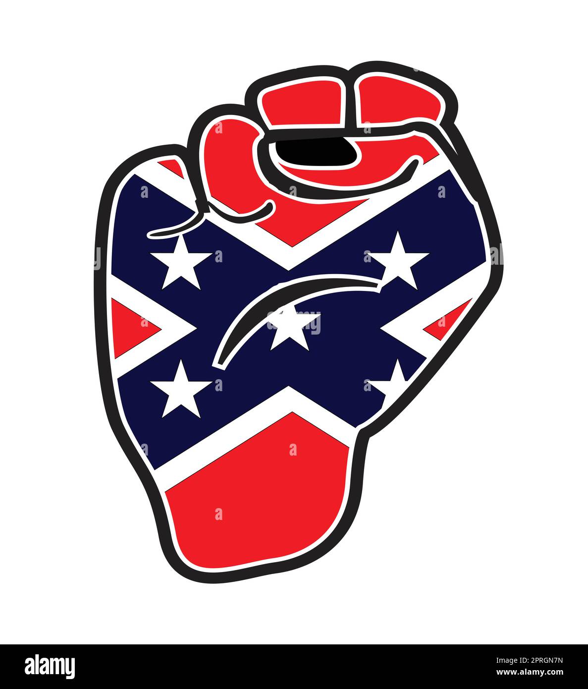 Confederates Civil War Flag Power Fist Stock Vector Image & Art - Alamy