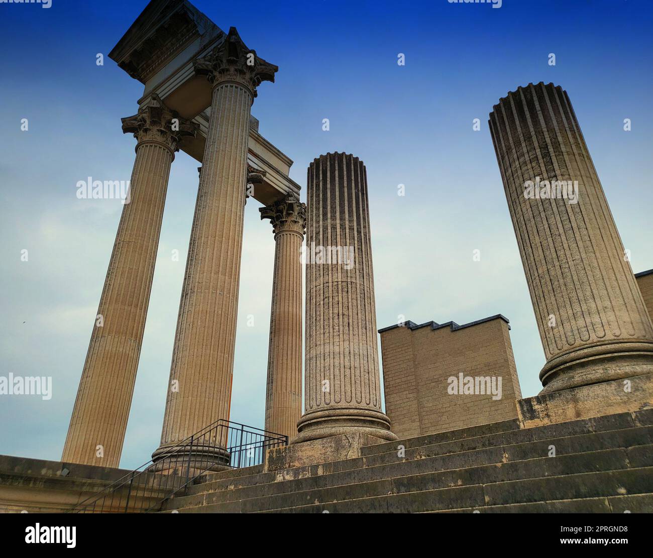 Propylaea, the entrance to the Acropolis of Athens on a summer day ...