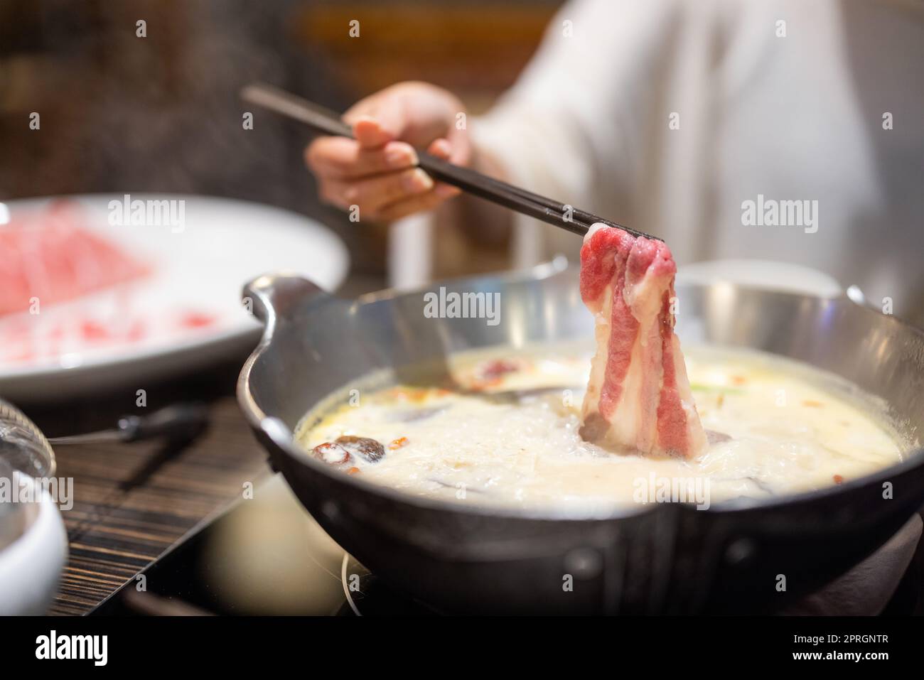 Taiwan mala spicy duck blood hot pot Stock Photo - Alamy