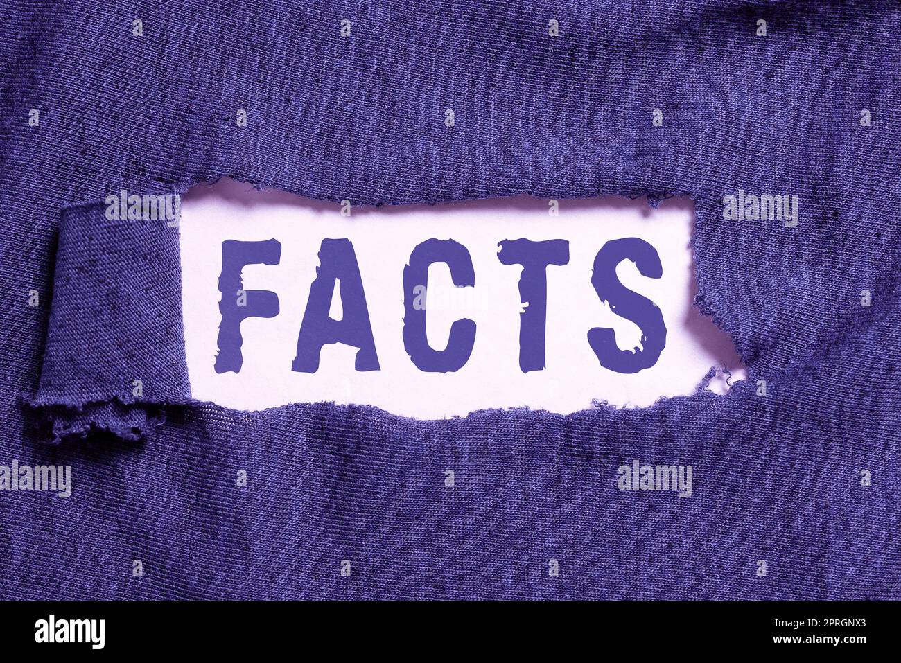 Sign displaying Facts, Concept meaning something that is known to have ...