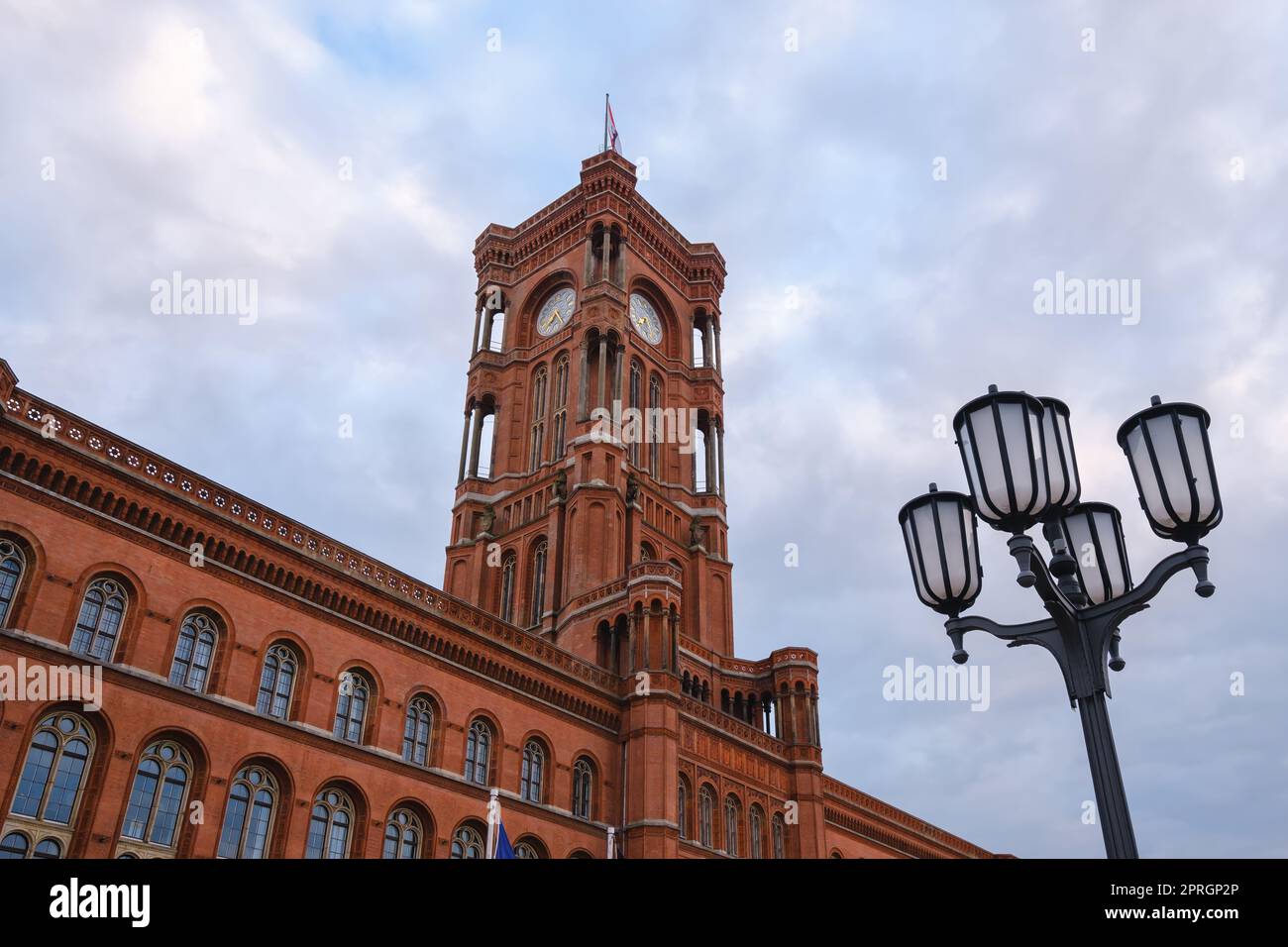 Tower and clock of rotes rathaus hi-res stock photography and images ...