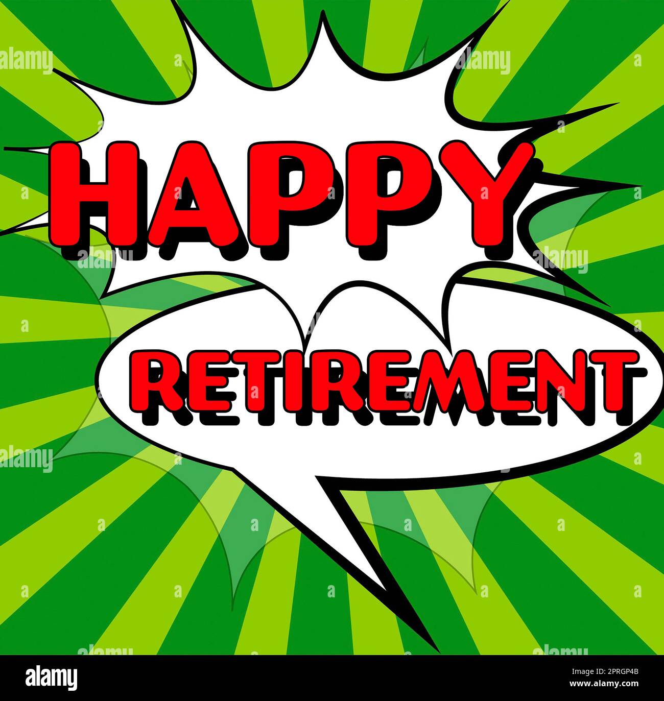 Text caption presenting Happy Retirement, Word for account or statement ...