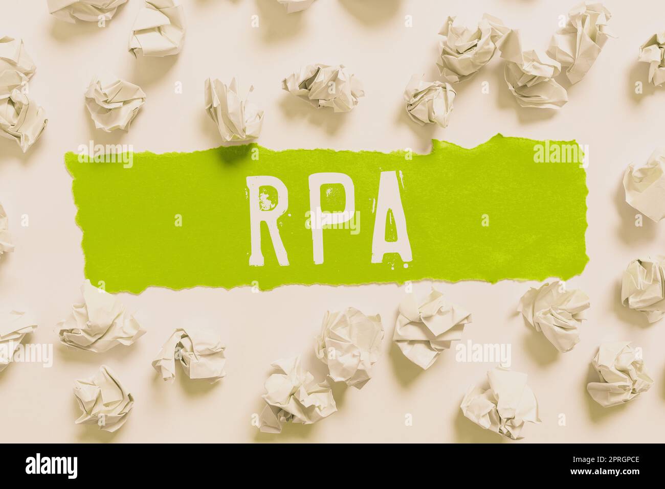 Text caption presenting Rpa, Concept meaning robotic process automation ... Text caption presenting Rpa, Concept meaning robotic process automation ...