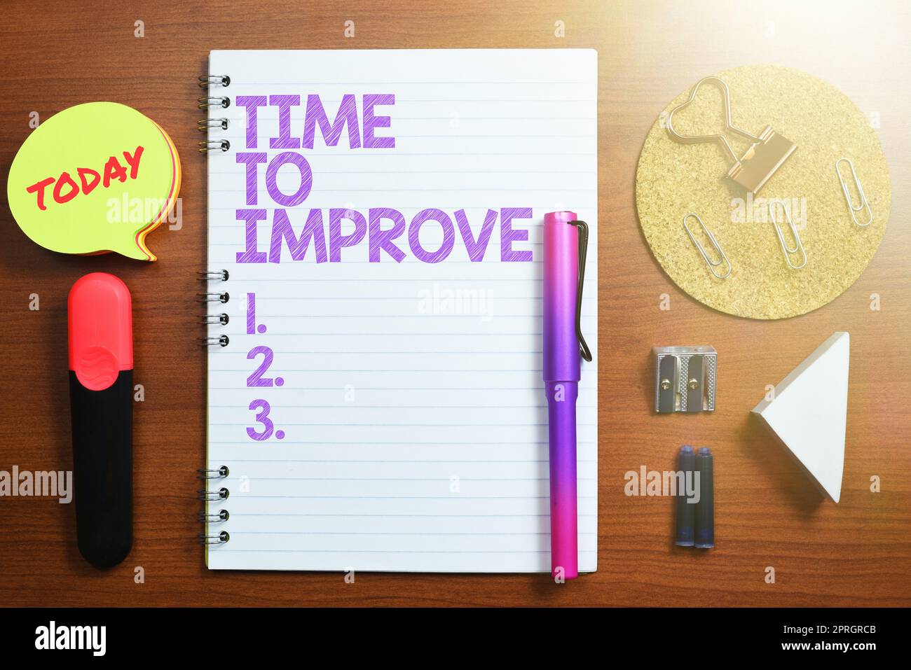 Text sign showing Time To Improve. Concept meaning Telling someone to ...