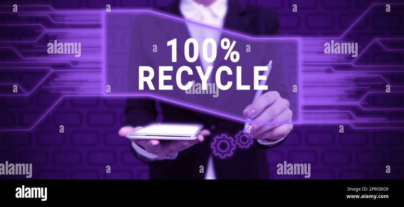 Conceptual display 100 Percent Recycle, Conceptual photo Set of ...