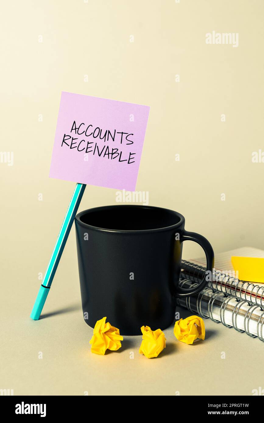 Text caption presenting Accounts Receivable, Word Written on Promoting ...