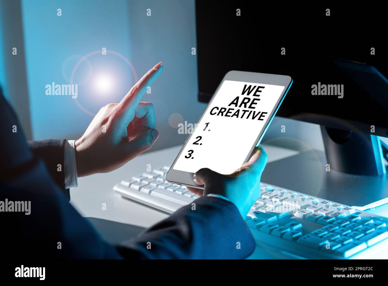 Conceptual caption We Are Creative. Business idea To have a lot of ...