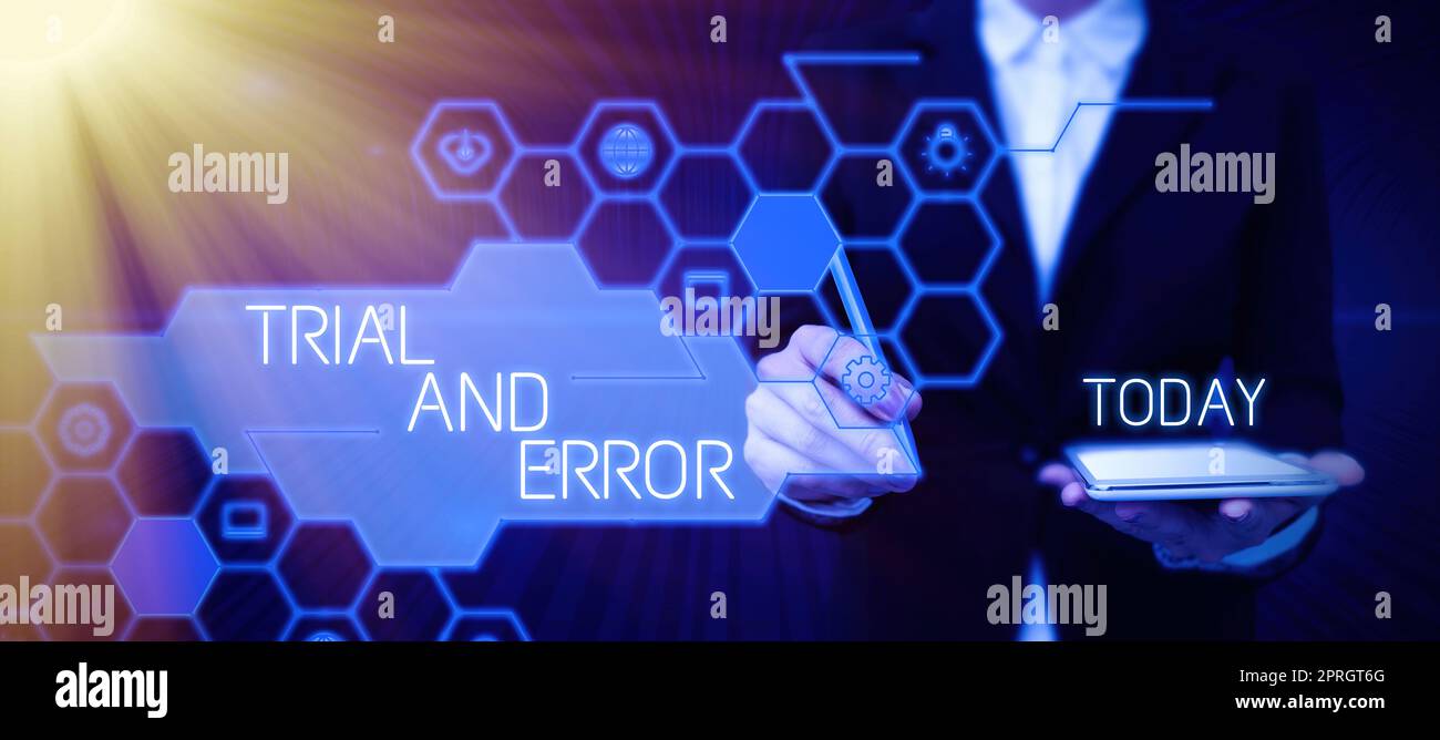 Writing displaying text Trial And Error. Business concept Lear ...