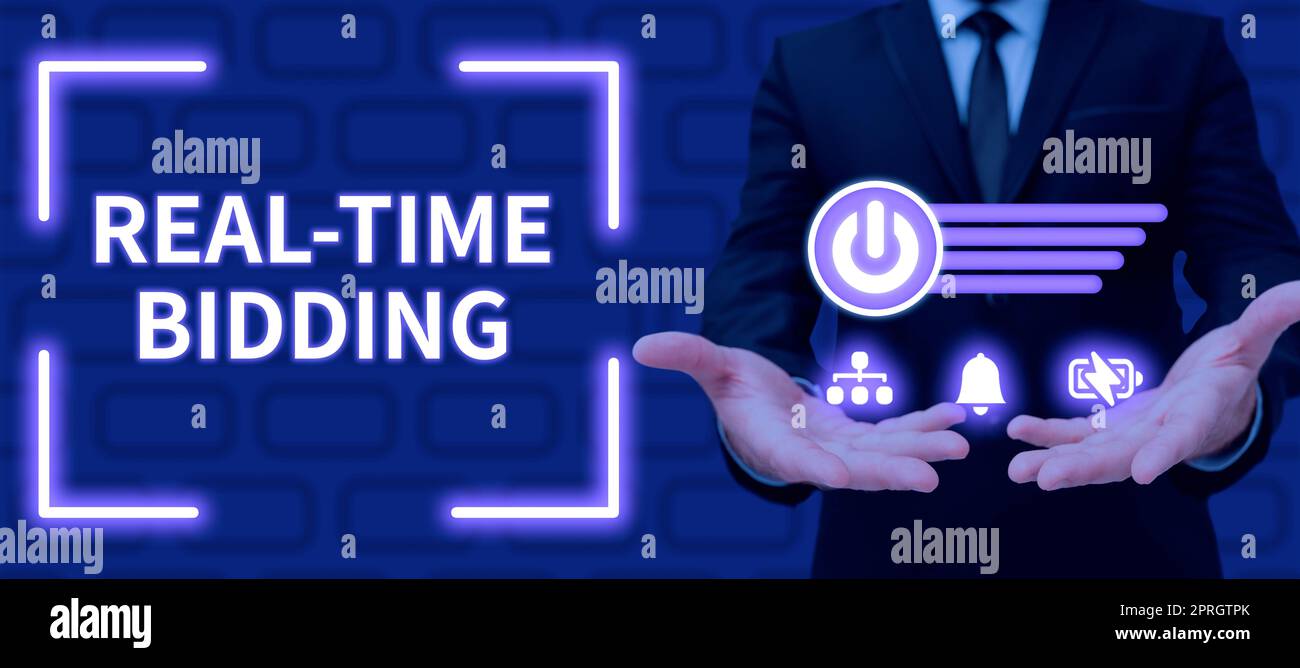 Conceptual display Real Time Bidding. Business concept Buy and sell ...
