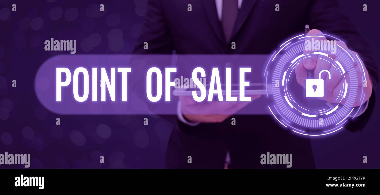 Text showing inspiration Point Of Sale. Concept meaning Method for ...