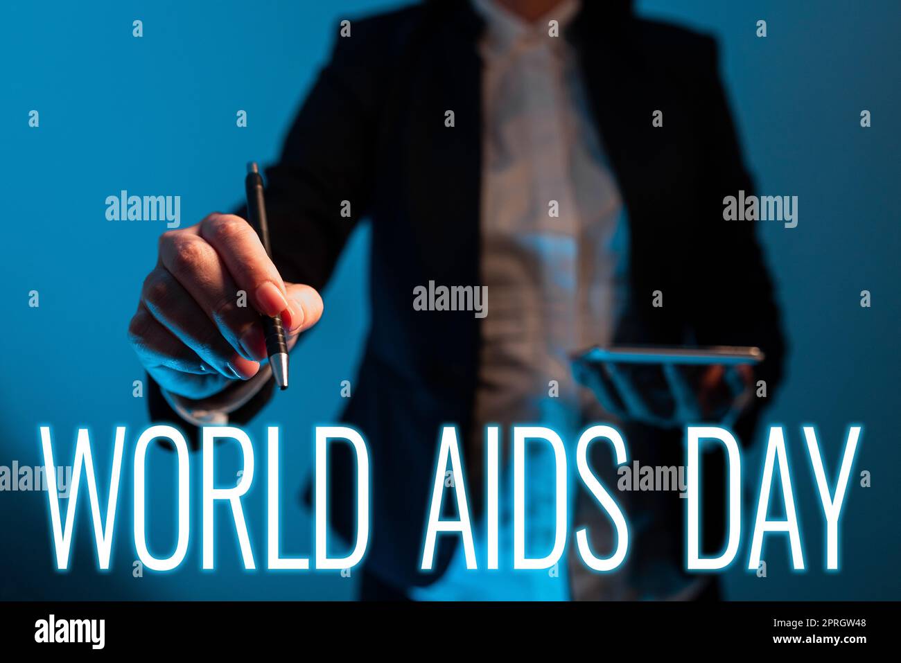 Sign displaying World Aids Day. Concept meaning 1st December dedicated ...