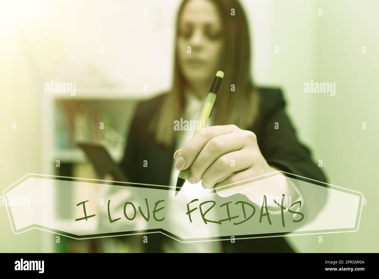 Handwriting text I Love Fridays. Business idea Affection for the start ...