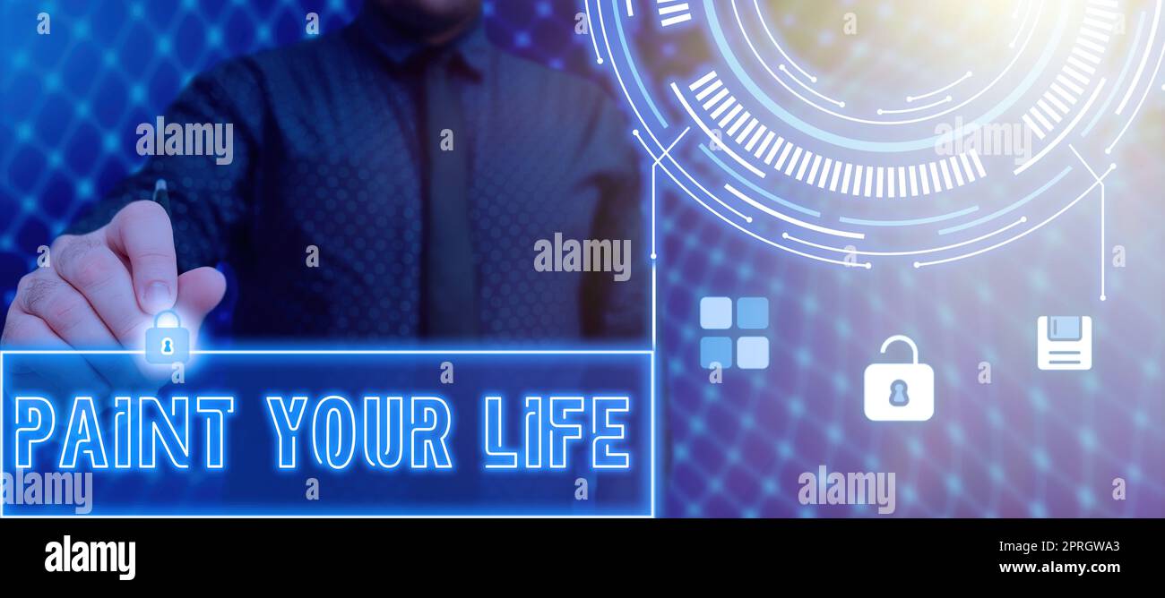 Text showing inspiration Paint Your Life. Internet Concept Make your ...