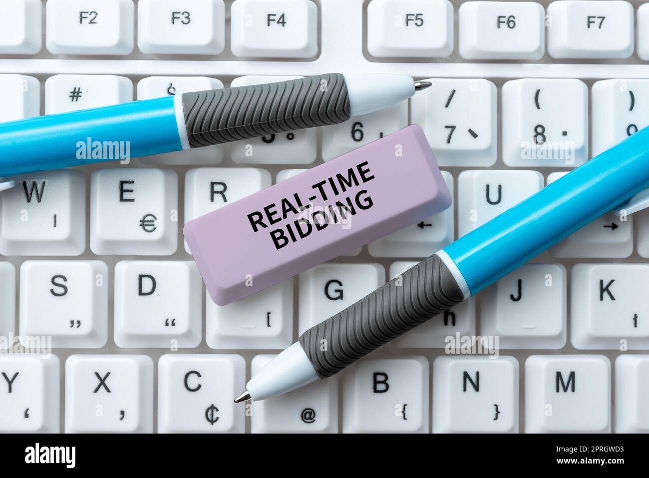 Inspiration showing sign Real Time Bidding. Business concept Buy and ...