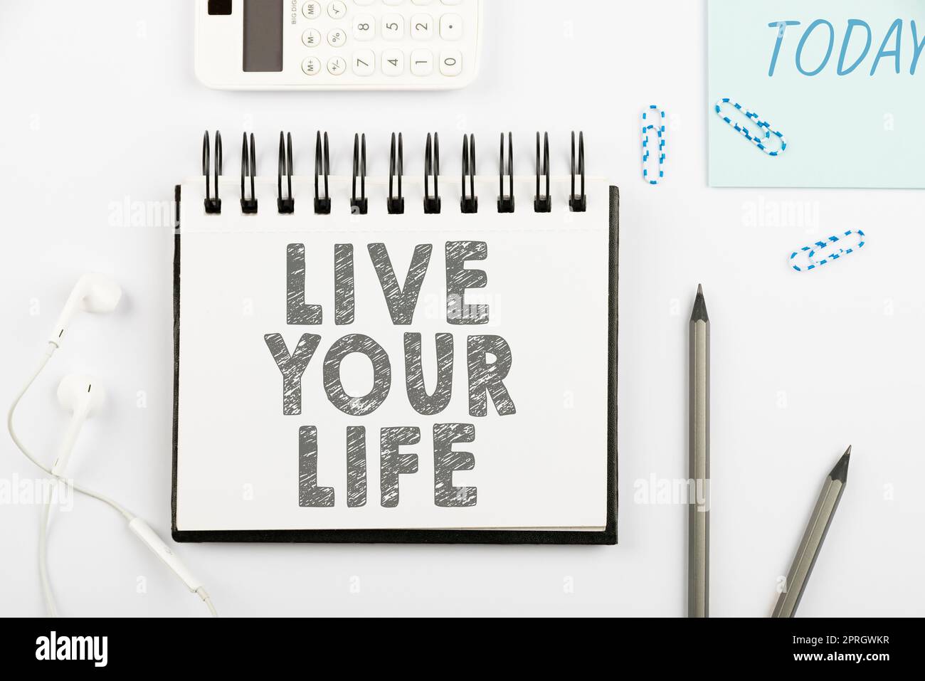 Text caption presenting Live Your Life. Business showcase Motivation ...