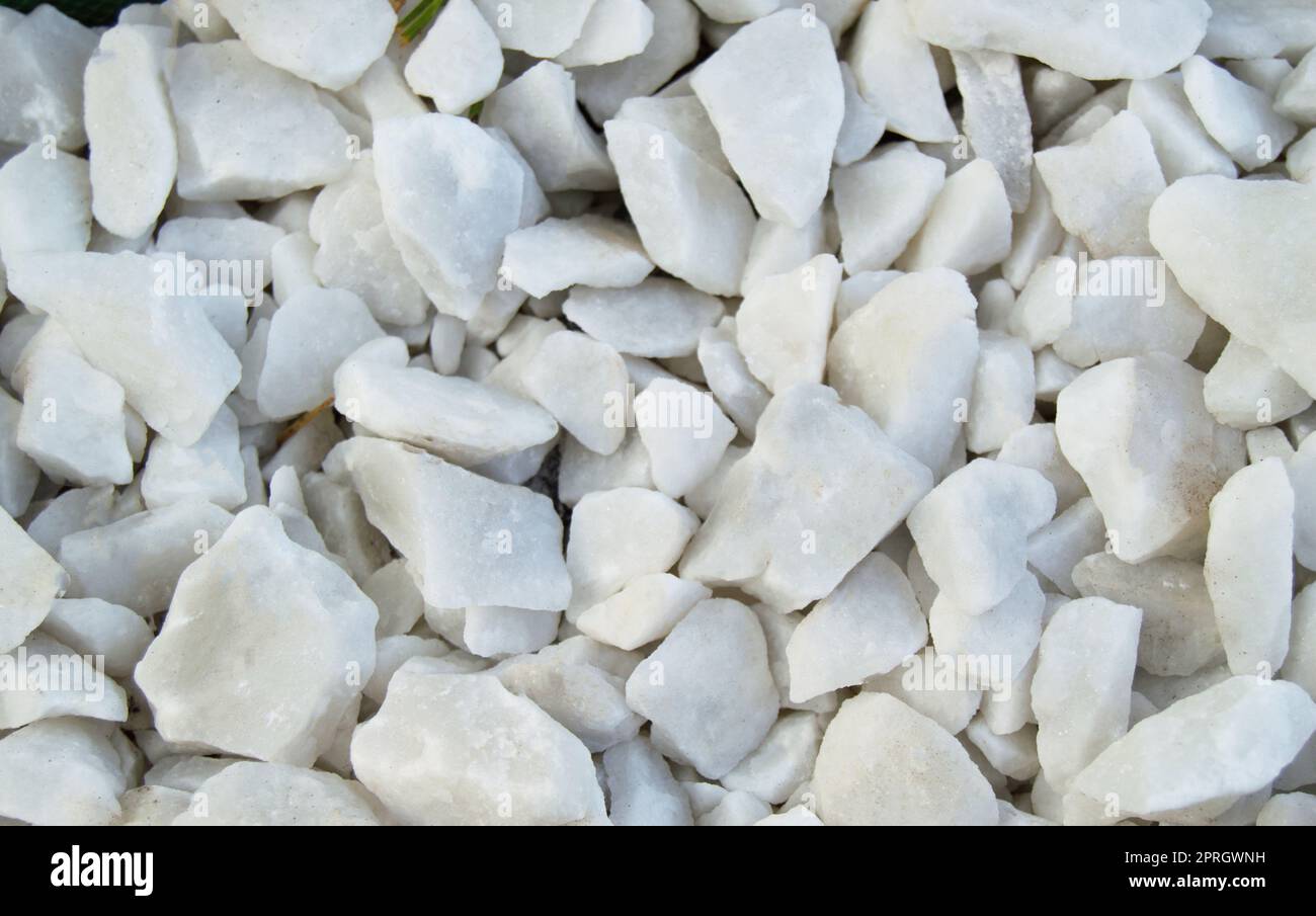 Background natural material - white pebbles, gravel, stones for laying ...