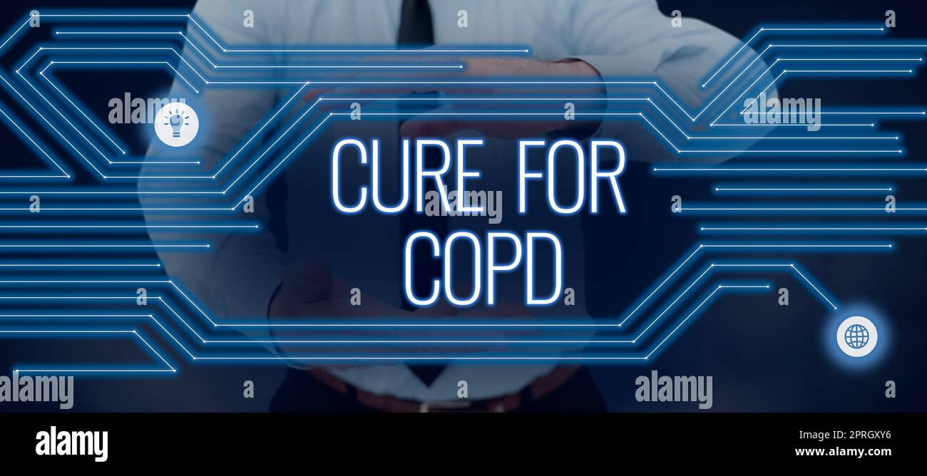 Inspiration showing sign Cure For Copd. Word Written on Medical ...