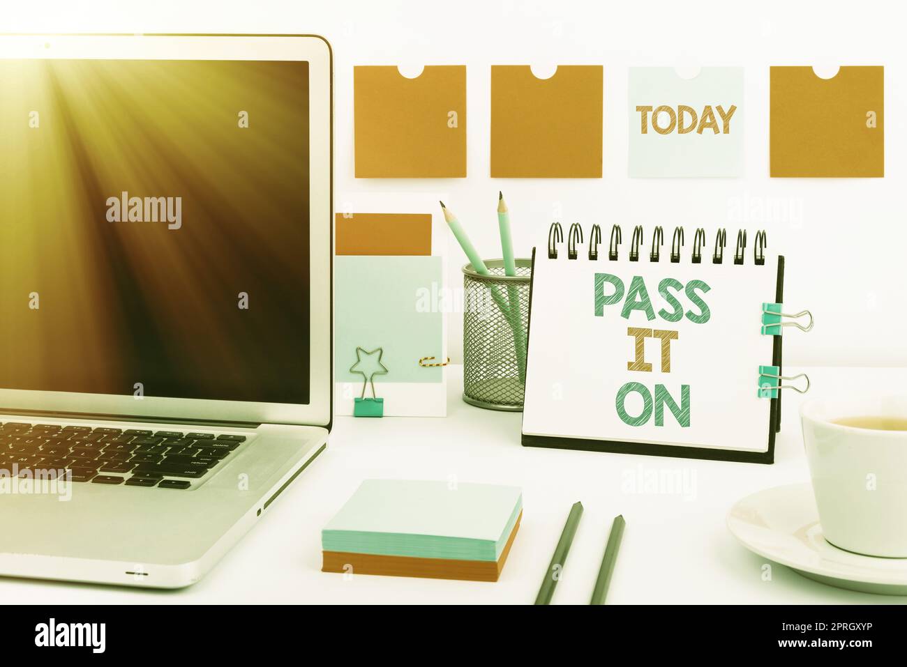 Conceptual caption Pass It On. Conceptual photo Share something with ...