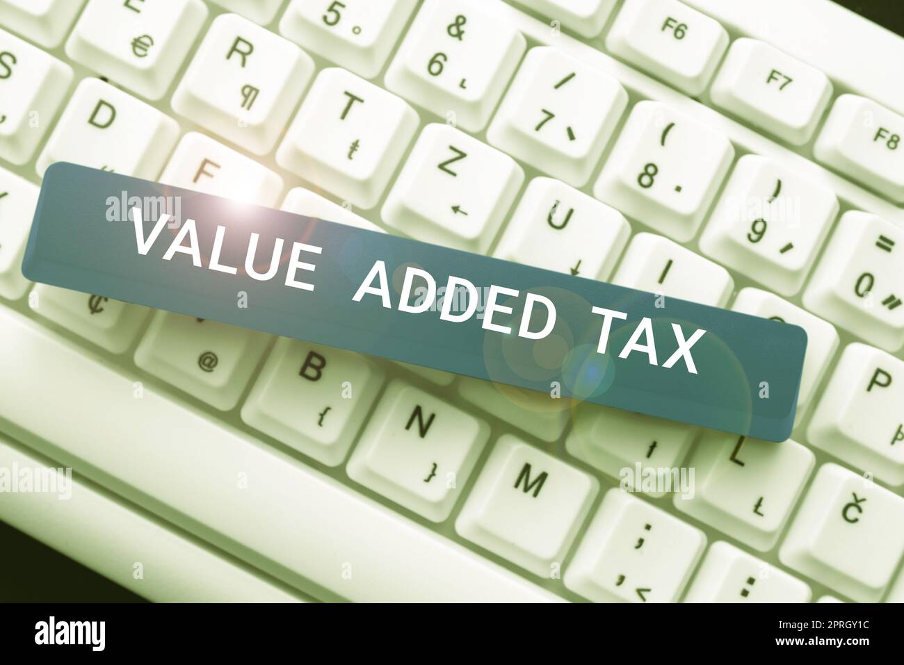 Sign displaying Value Added Tax. Word Written on Amount of money added ...