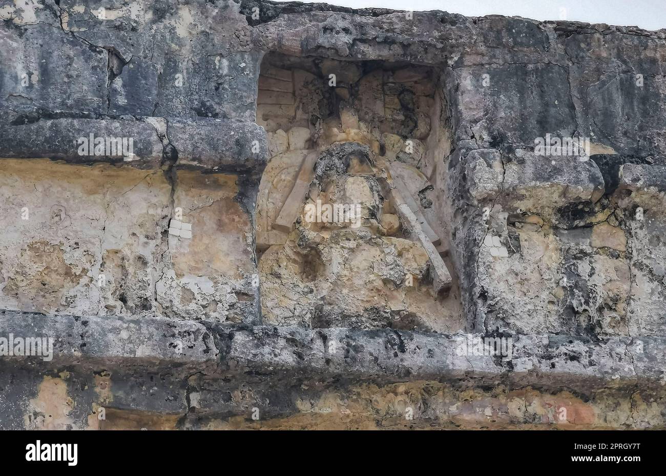 Ancient Tulum ruins Mayan site temple pyramids descending god Mexico ...