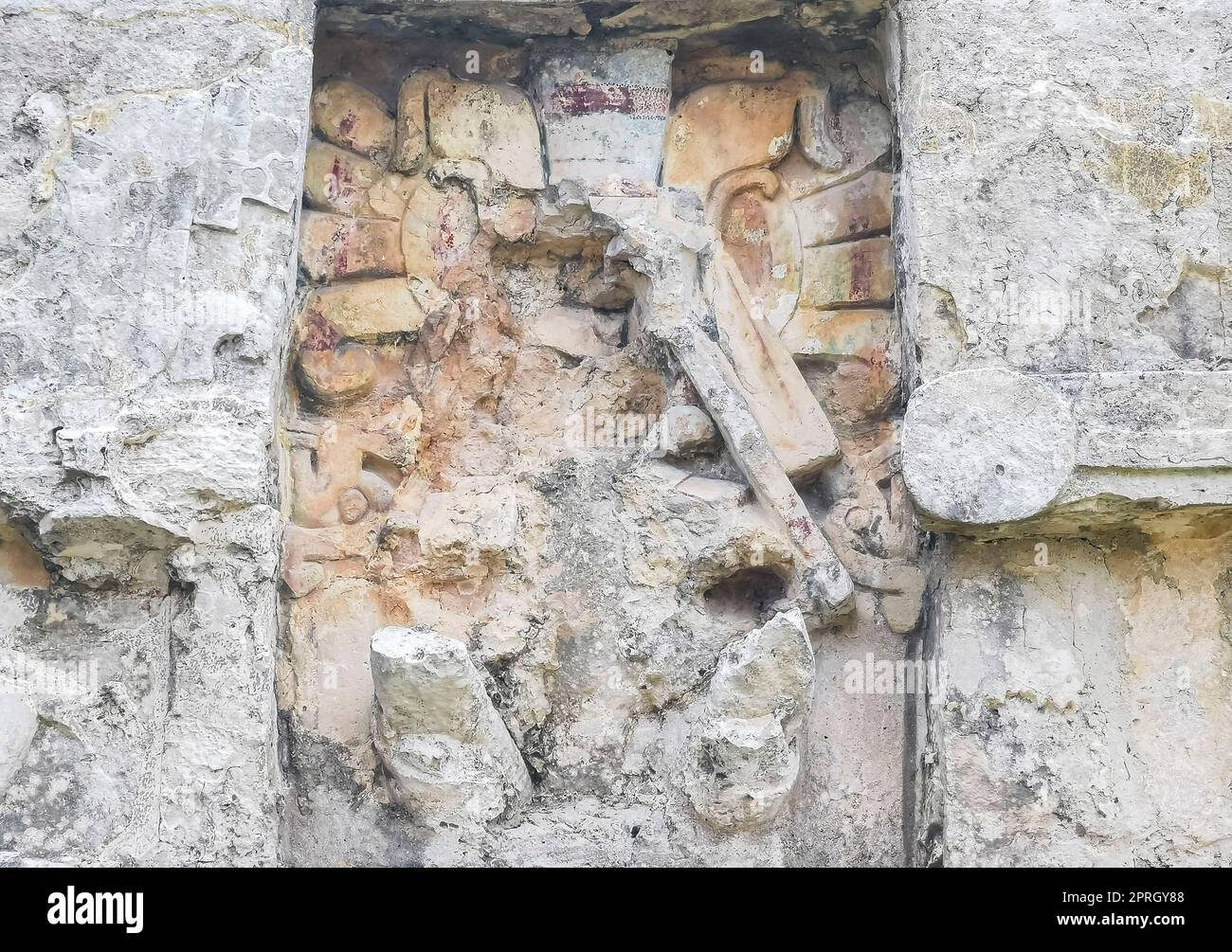Ancient Tulum ruins Mayan site temple pyramids descending god Mexico ...