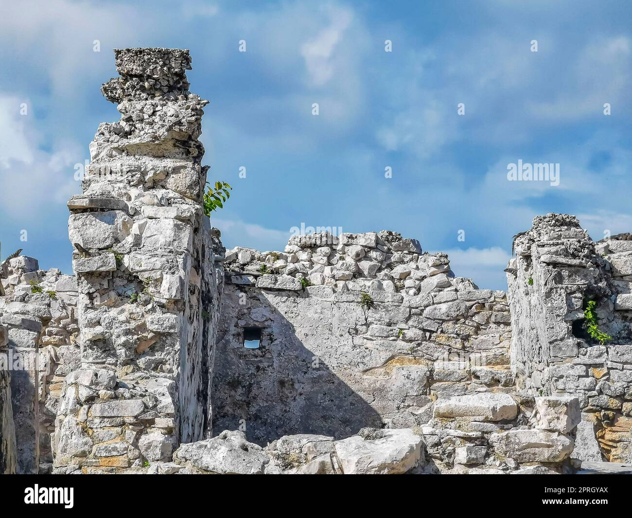 Ancient Tulum ruins Mayan site temple pyramids artifacts seascape ...