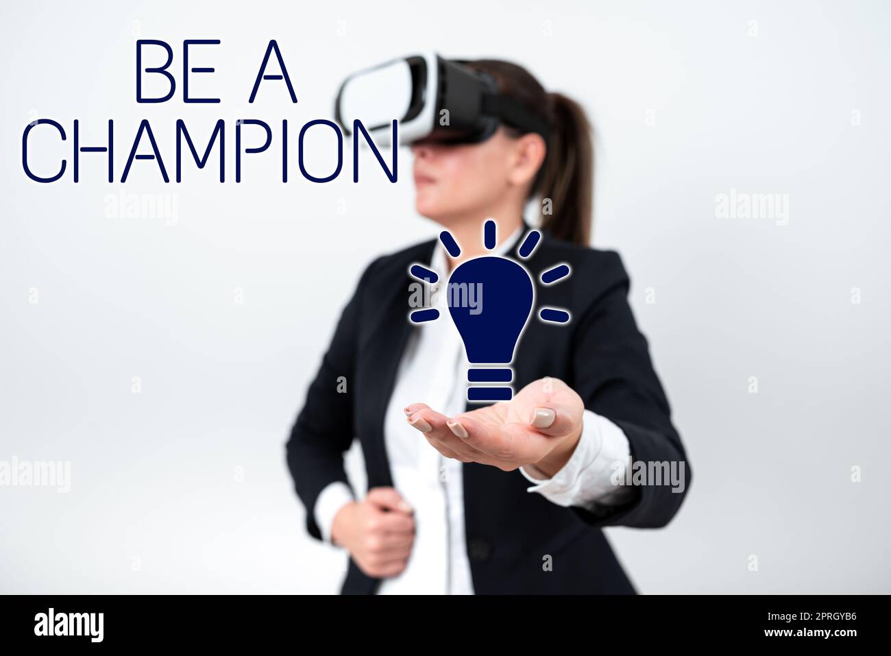 Hand writing sign Be A Champion. Business concept Triumph in a ...