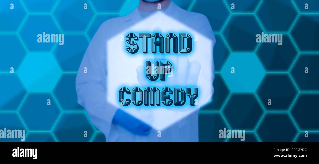 Inspiration showing sign Stand Up Comedy. Business showcase Comedian ...