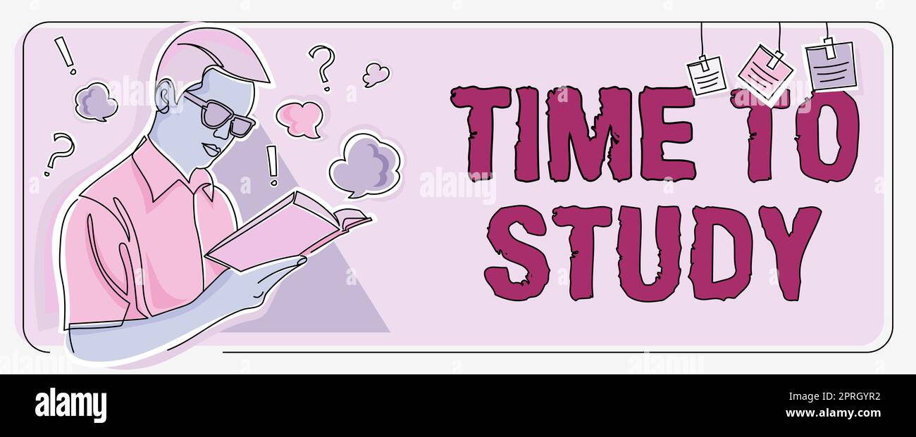 Text showing inspiration Time To Study, Internet Concept Exams ahead ...