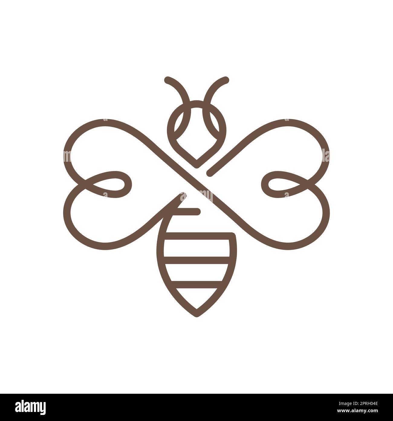 Honey bee line vector icon Stock Vector Image & Art - Alamy