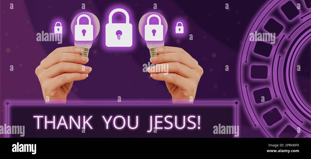 Inspiration showing sign Thank You Jesus. Concept meaning Being ...