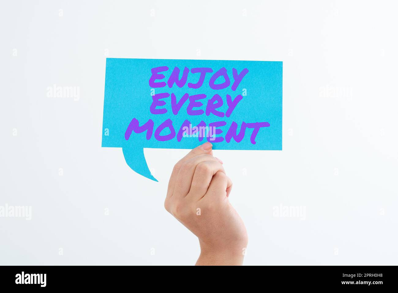 Sign displaying Enjoy Every Moment, Business overview stay positive ...