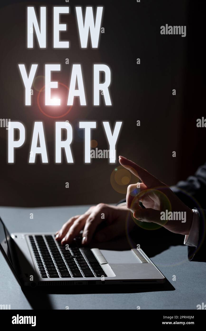Text showing inspiration New Year Party. Business concept Celebration ...