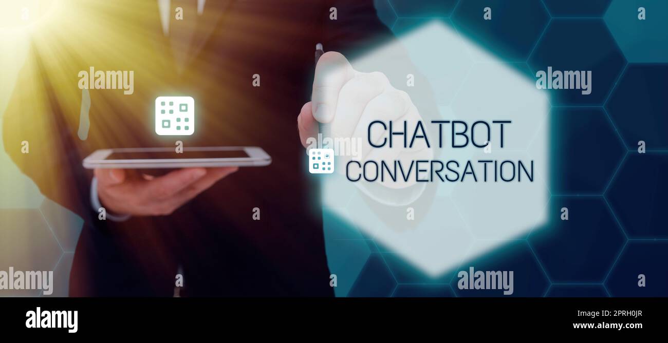 Inspiration showing sign Chatbot Conversation. Business overview ...